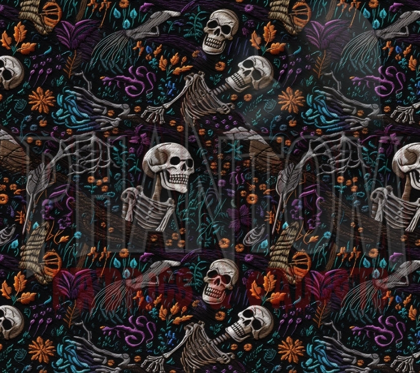 Preorder Embroidered Skeletons – Phantom Fabrics and Gadgets